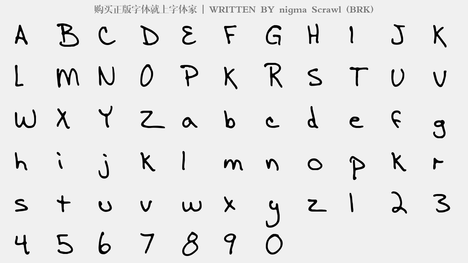 Ænigma Scrawl (BRK)免费字体下载 - 英文字体免费下载尽在字体家