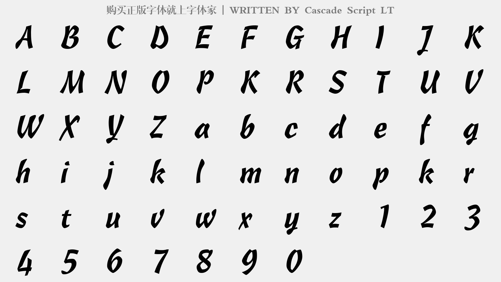 Cascade Script LT免费字体下载 - 英文字体免费下载尽在字体家