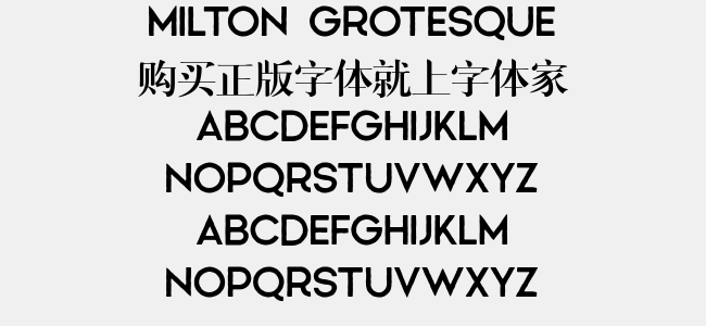 Milton Grotesque免费字体下载 - 英文字体免费下载尽在字体家