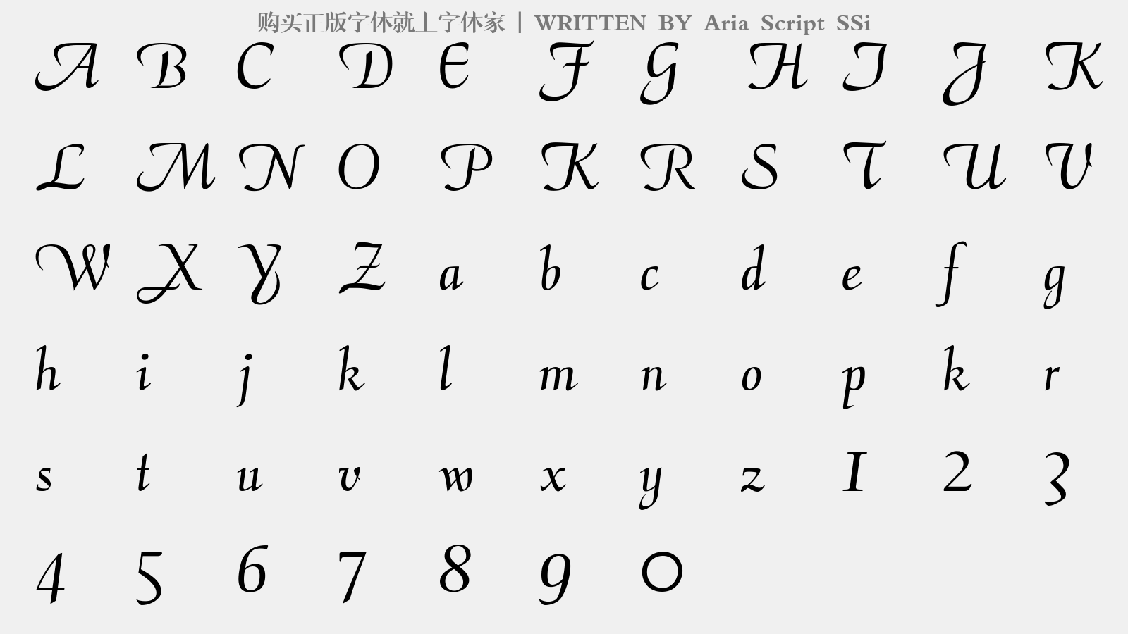 Aria Script SSi免费字体下载 - 英文字体免费下载尽在字体家