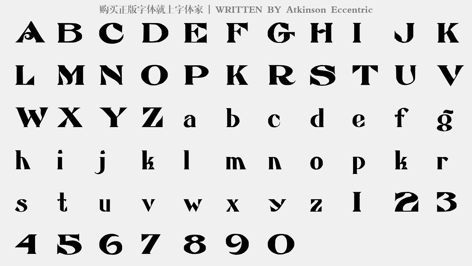 Atkinson Eccentric免费字体下载 - 英文字体免费下载尽在字体家