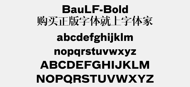 BauLF-Bold免费字体下载 - 英文字体免费下载尽在字体家