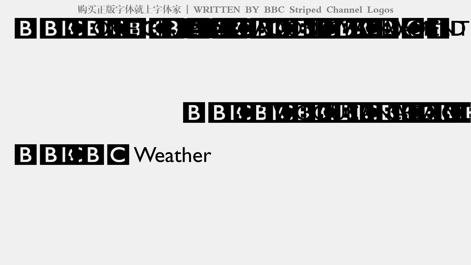 BBC Striped Channel Logos免费字体下载 - 英文字体免费下载尽在字体家