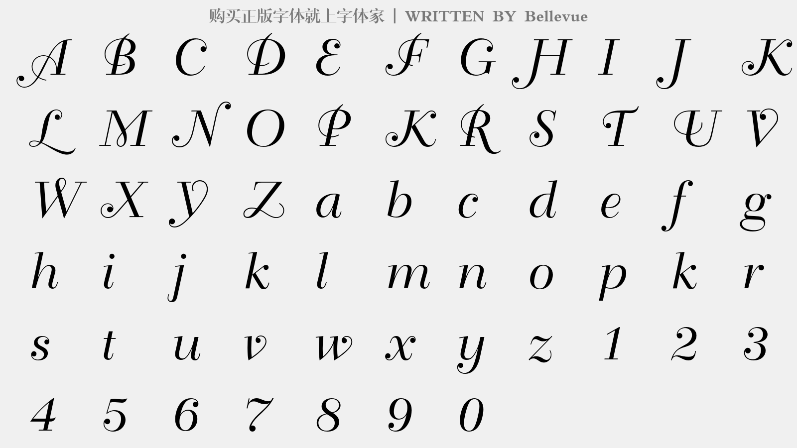 Bellevue免费字体下载 - 英文字体免费下载尽在字体家