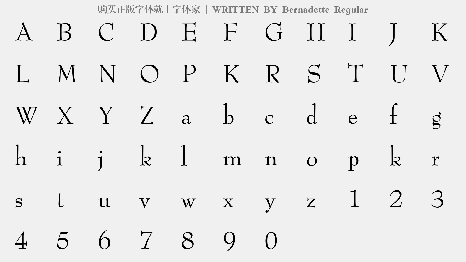 Bernadette Regular免费字体下载 - 英文字体免费下载尽在字体家