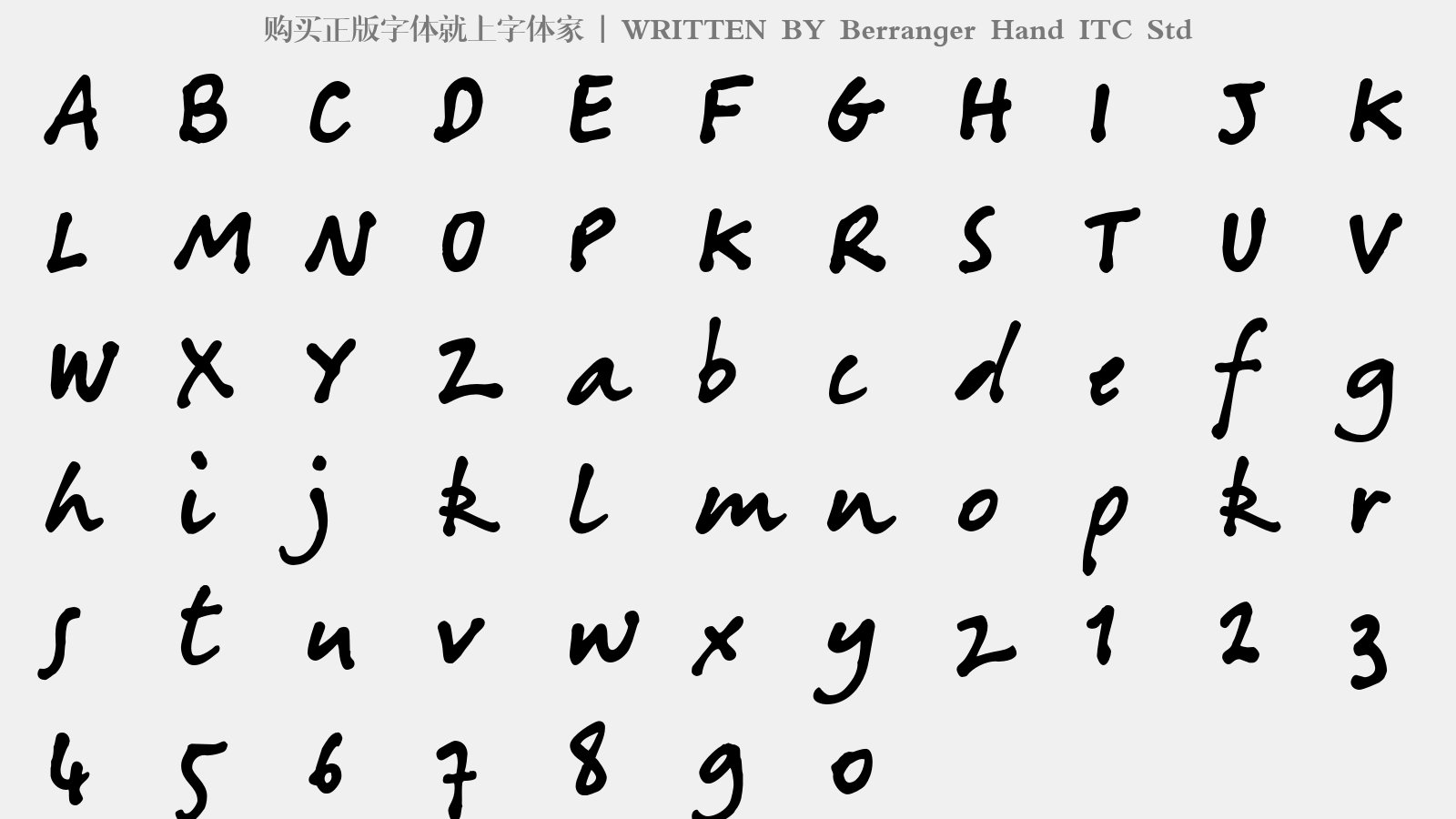 Berranger Hand ITC Std免费字体下载 - 英文字体免费下载尽在字体家