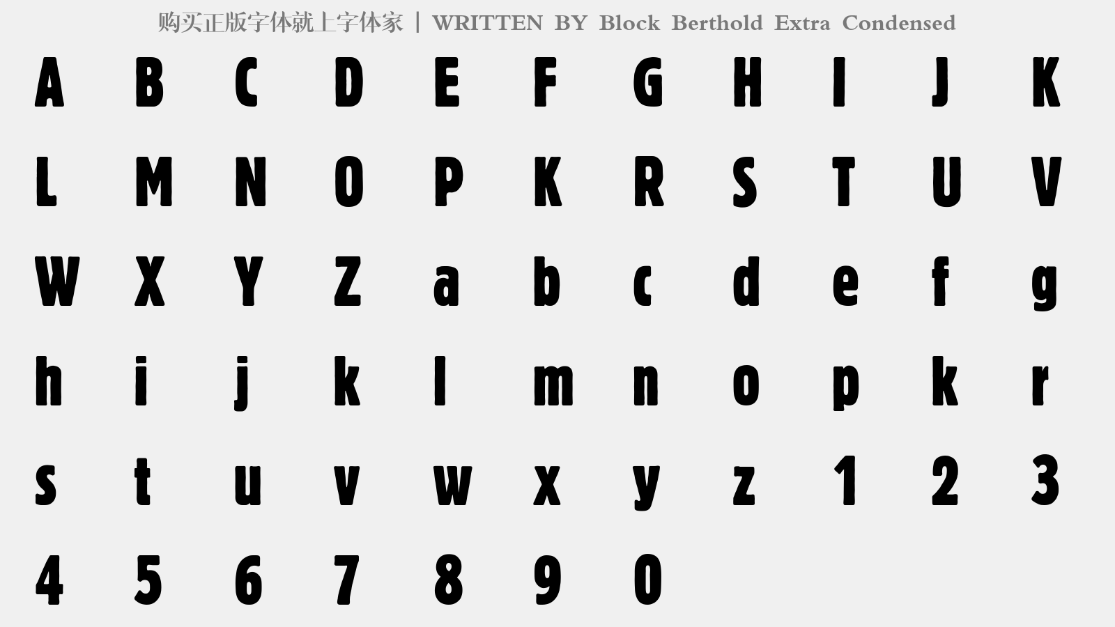 Block Berthold Extra Condensed免费字体下载 - 英文字体免费下载尽在字体家