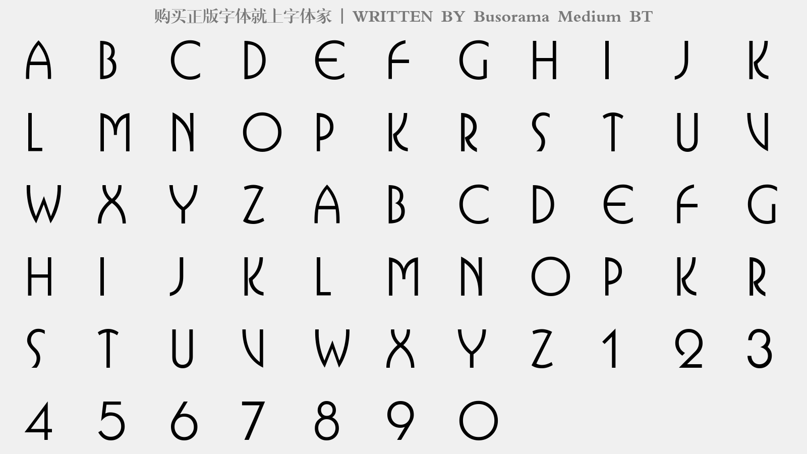 Busorama Medium BT免费字体下载 - 英文字体免费下载尽在字体家