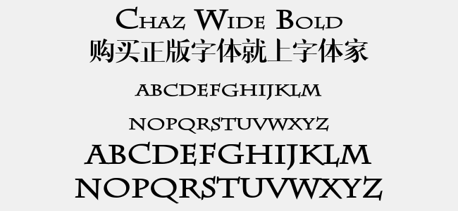Chaz Wide Bold免费字体下载 - 英文字体免费下载尽在字体家