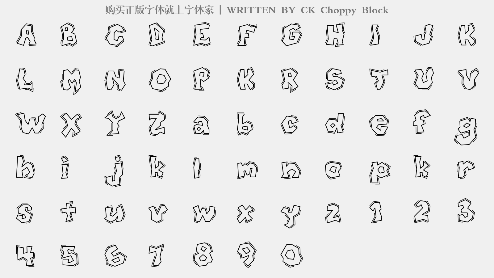 CK Choppy Block免费字体下载 - 英文字体免费下载尽在字体家