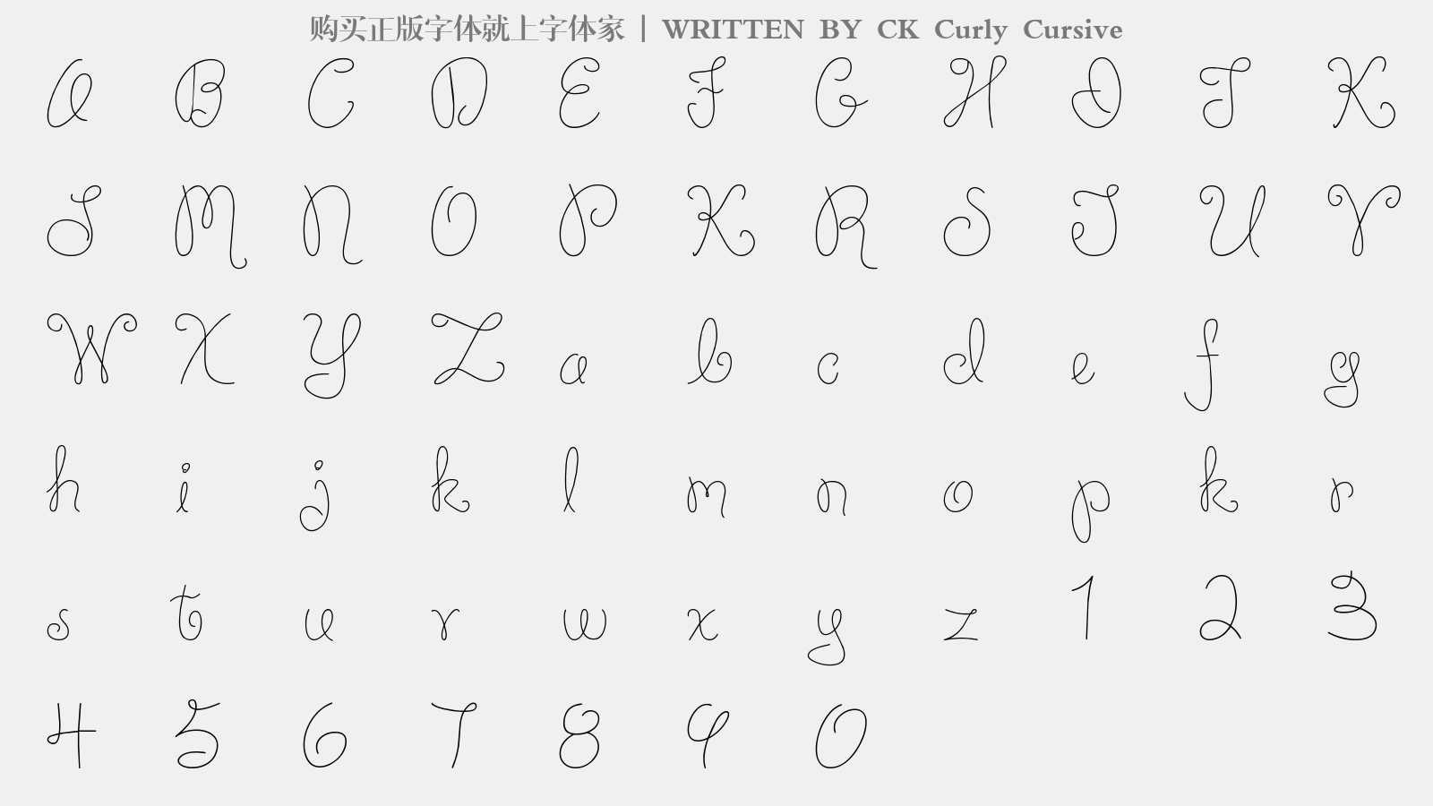 CK Curly Cursive免费字体下载 - 英文字体免费下载尽在字体家