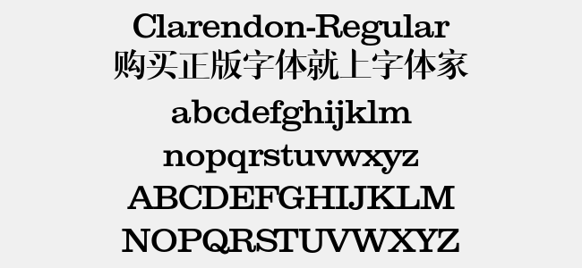 Clarendon-Regular免费字体下载 - 英文字体免费下载尽在字体家