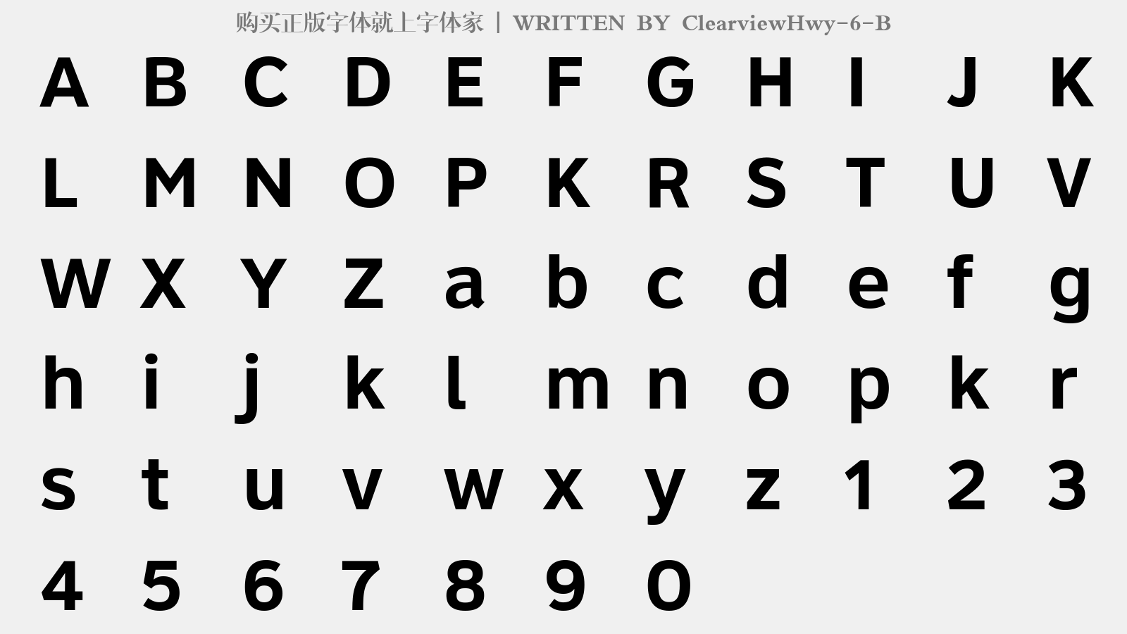 ClearviewHwy-6-B免费字体下载 - 英文字体免费下载尽在字体家