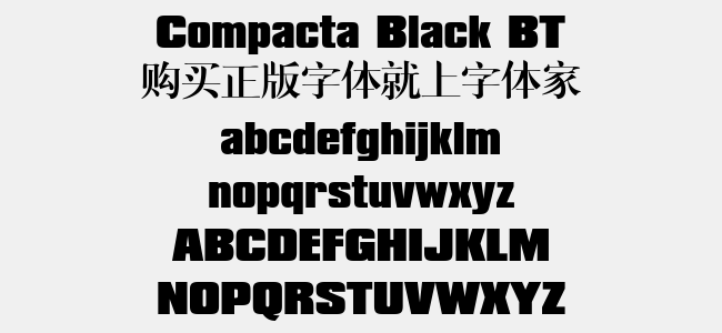 Compacta Black BT免费字体下载 - 英文字体免费下载尽在字体家