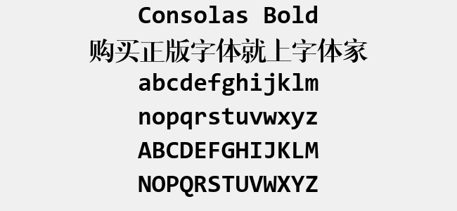 Consolas Bold免费字体下载 - 英文字体免费下载尽在字体家
