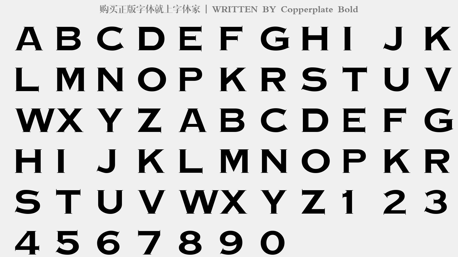 Copperplate Bold免费字体下载 - 英文字体免费下载尽在字体家