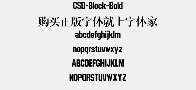 CSD-Block-Bold免费字体下载 - 英文字体免费下载尽在字体家