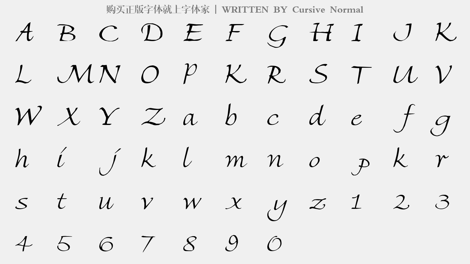 Cursive Normal免费字体下载 - 英文字体免费下载尽在字体家