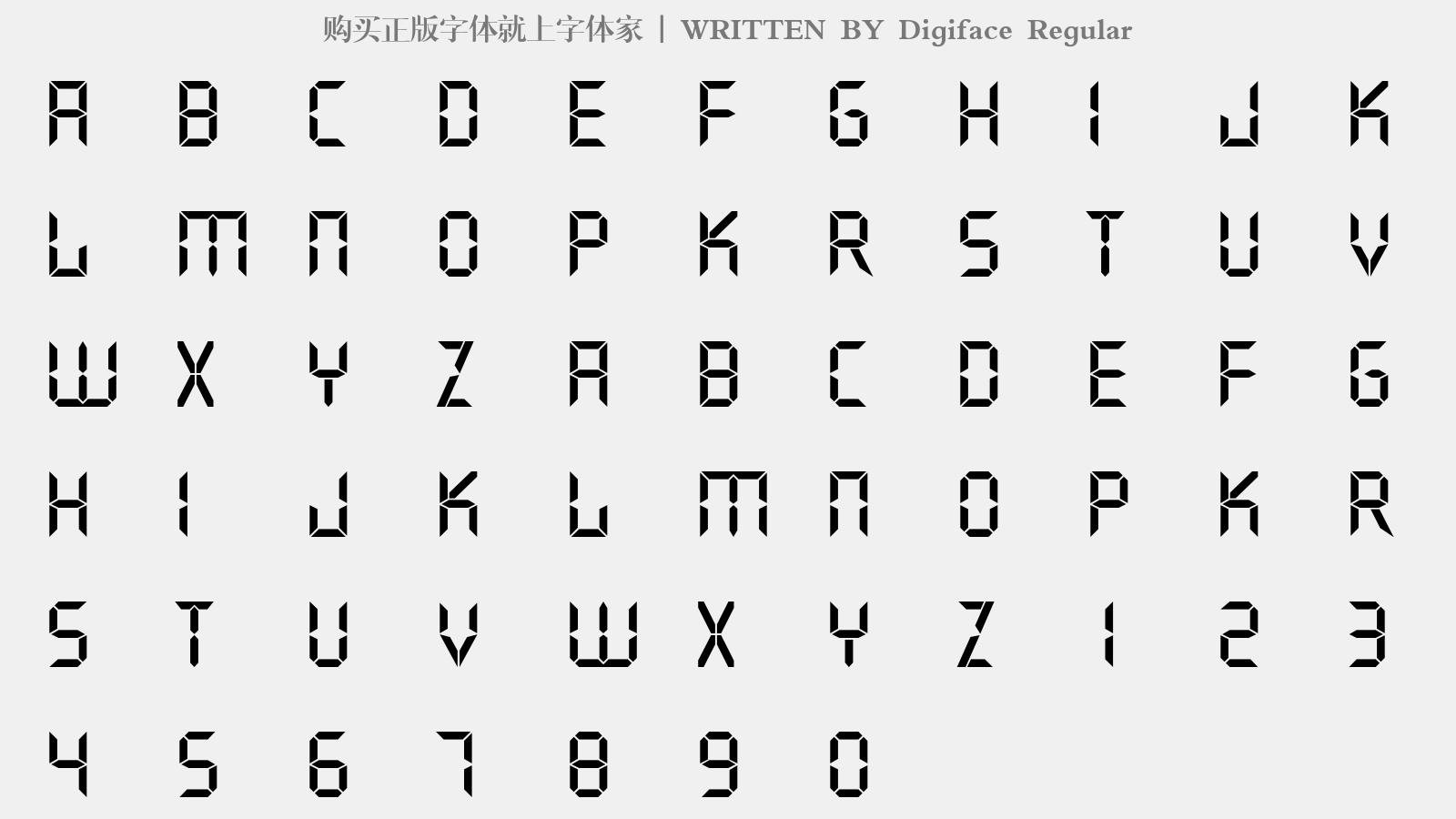 Digiface Regular免费字体下载 - 英文字体免费下载尽在字体家