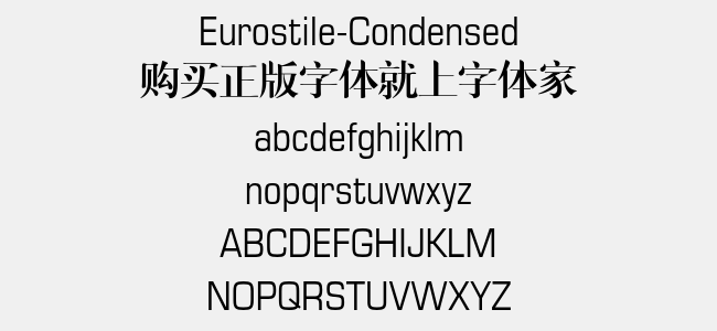 Eurostile-Condensed免费字体下载 - 英文字体免费下载尽在字体家