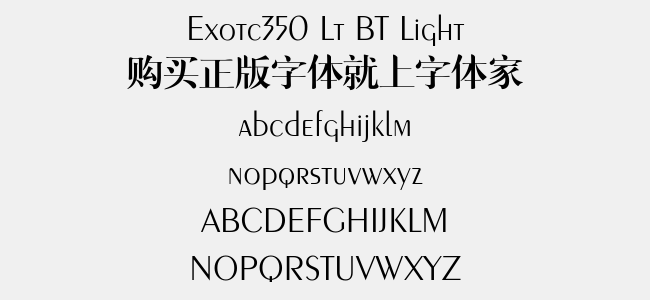 Exotc350 Lt BT Light免费字体下载 - 英文字体免费下载尽在字体家