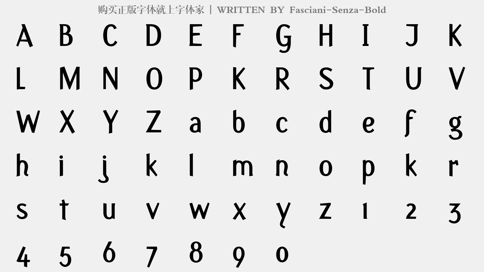 Fasciani-Senza-Bold免费字体下载 - 英文字体免费下载尽在字体家