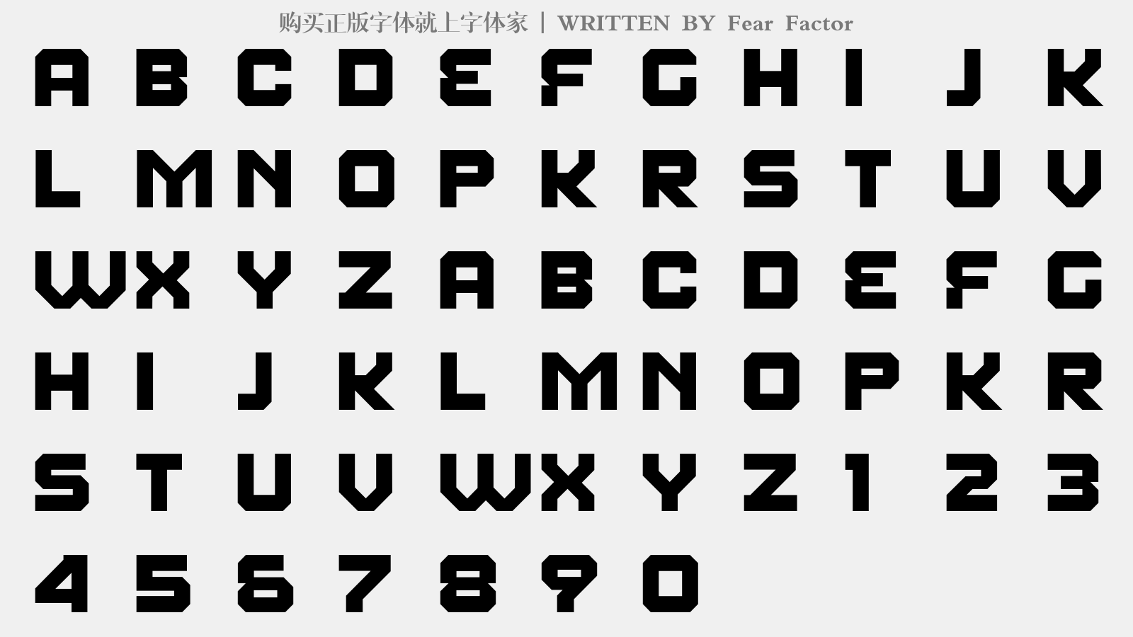 Fear Factor免费字体下载 - 英文字体免费下载尽在字体家