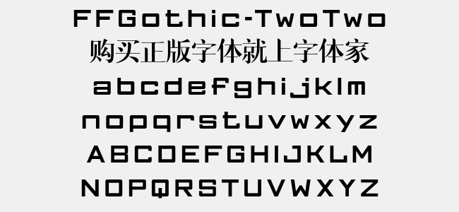 FFGothic-TwoTwo免费字体下载 - 英文字体免费下载尽在字体家