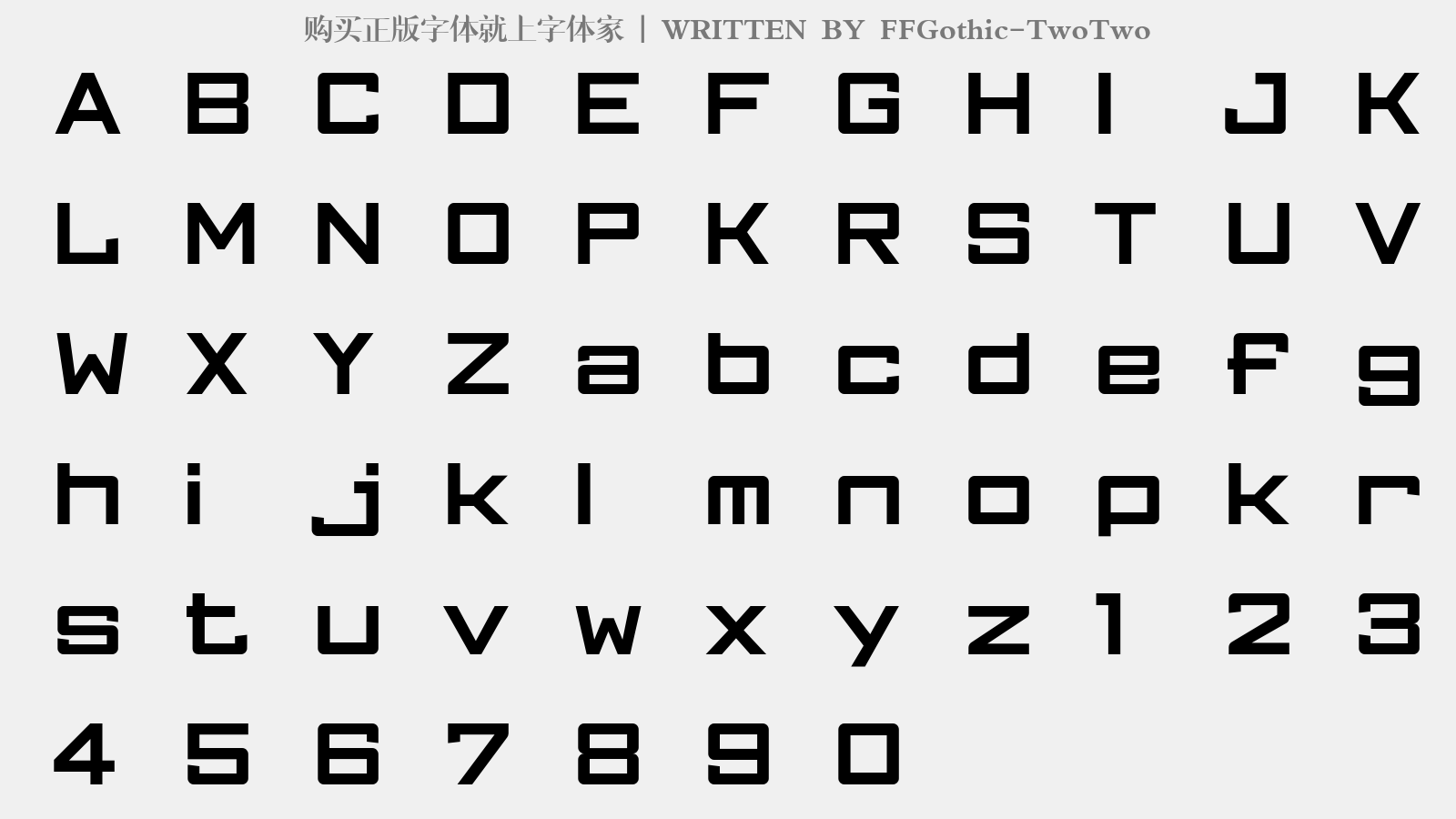 FFGothic-TwoTwo免费字体下载 - 英文字体免费下载尽在字体家