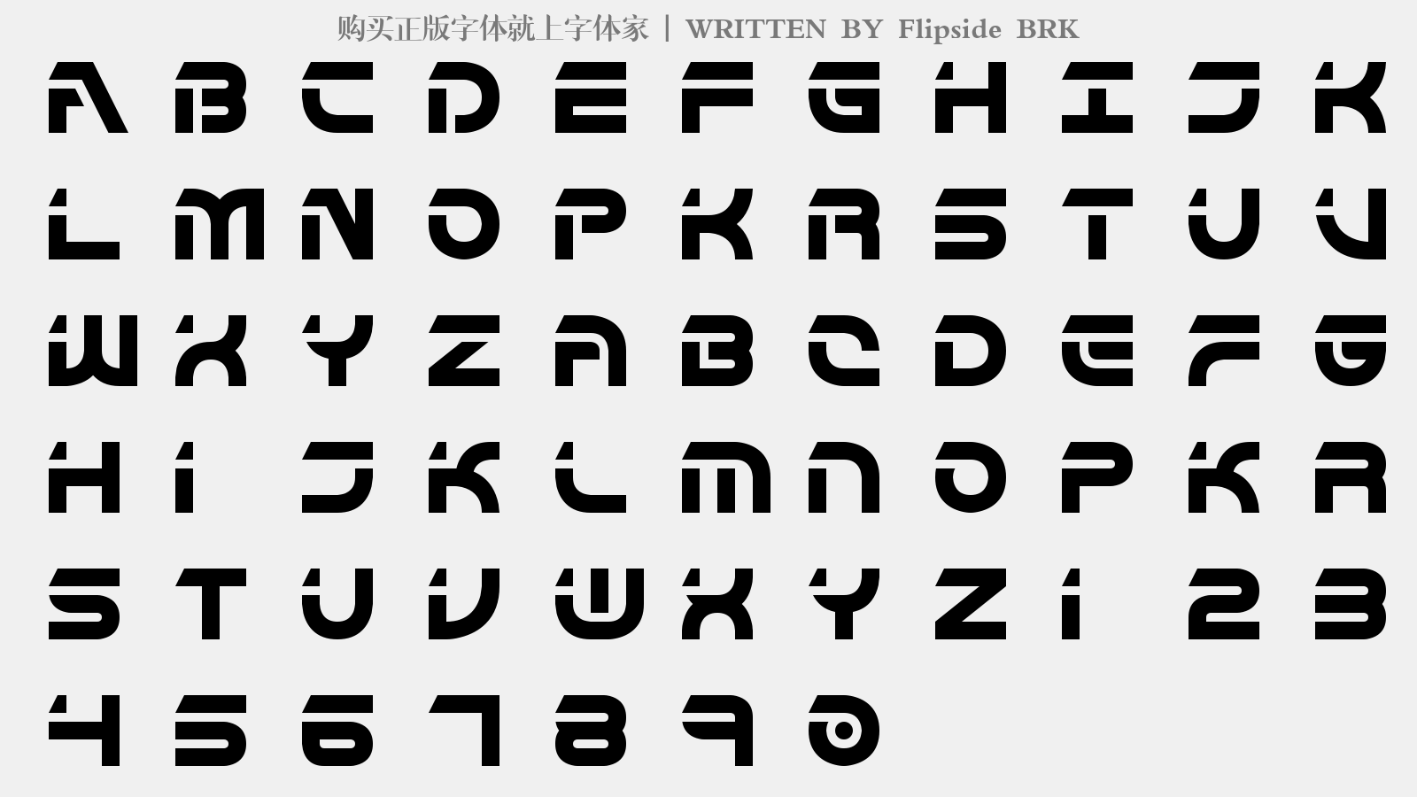 Flipside BRK免费字体下载 - 英文字体免费下载尽在字体家