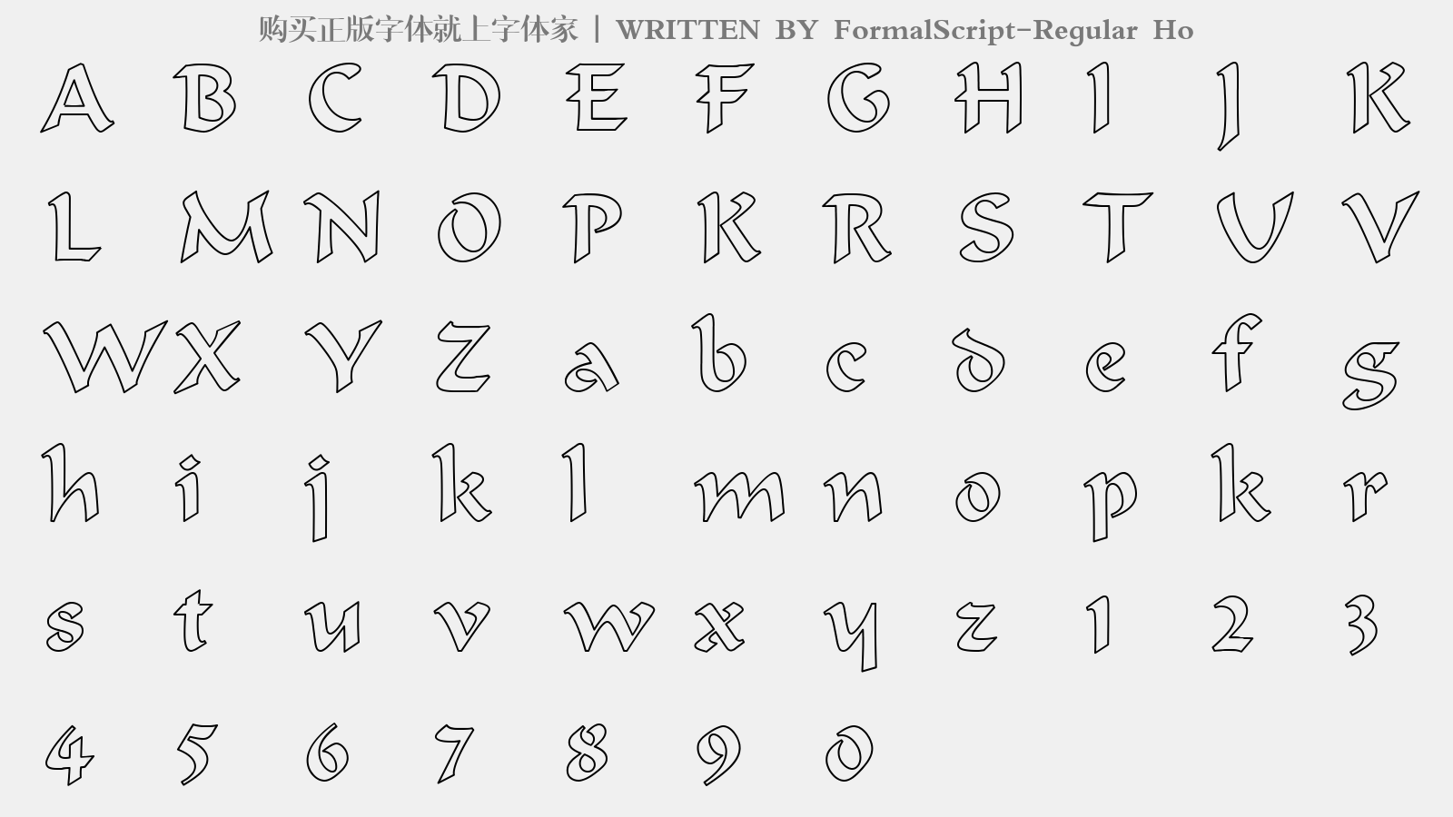 FormalScript-Regular Ho免费字体下载 - 英文字体免费下载尽在字体家