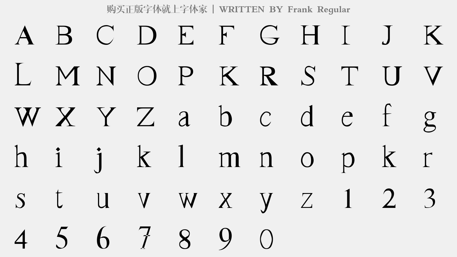Frank Regular免费字体下载 - 英文字体免费下载尽在字体家