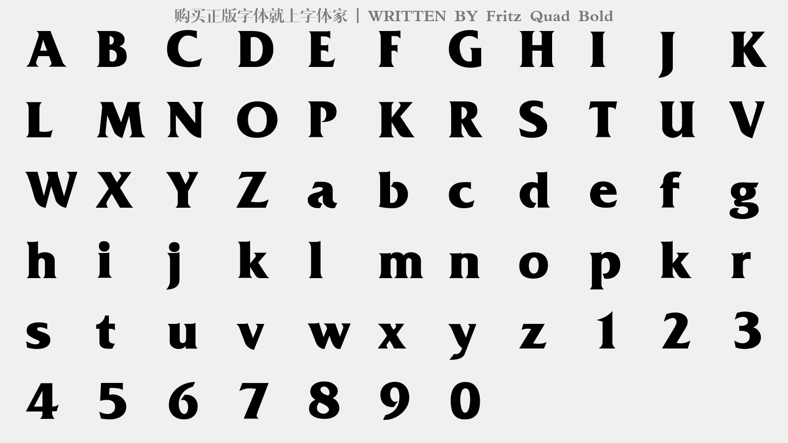 Fritz Quad Bold免费字体下载 - 英文字体免费下载尽在字体家