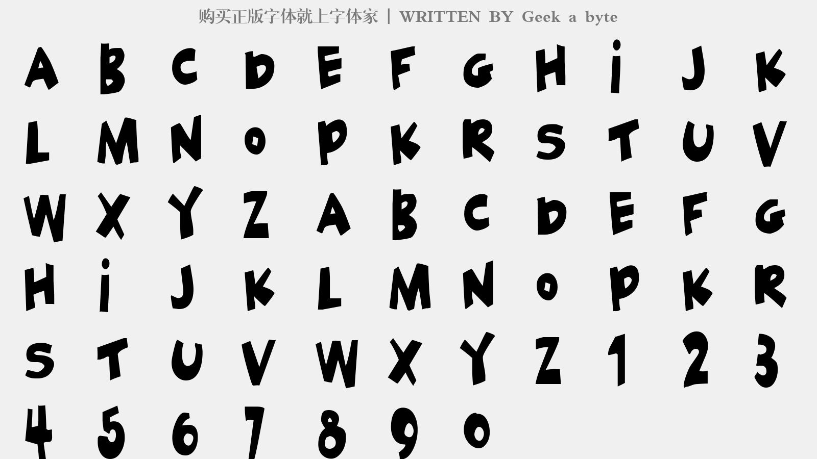 Geek a byte免费字体下载 - 英文字体免费下载尽在字体家