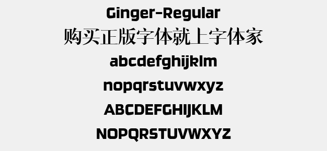 Ginger-Regular免费字体下载 - 英文字体免费下载尽在字体家