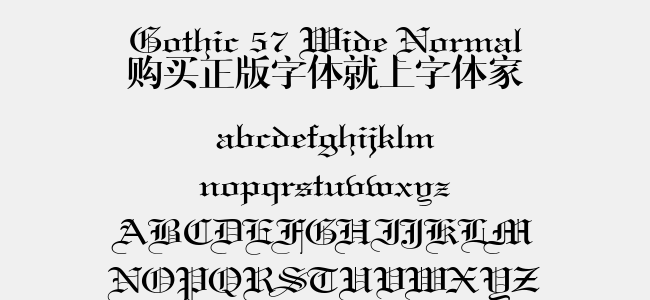 Gothic 57 Wide Normal免费字体下载 - 英文字体免费下载尽在字体家