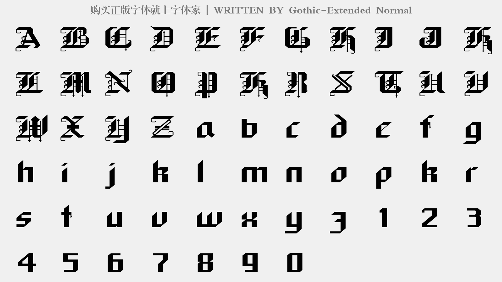 Gothic-Extended Normal免费字体下载 - 英文字体免费下载尽在字体家