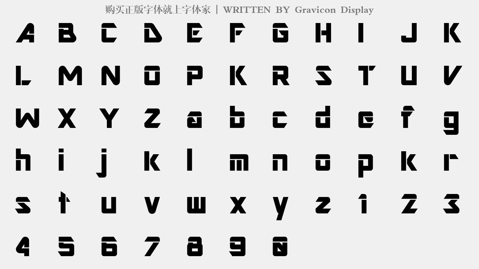Gravicon Display免费字体下载 - 英文字体免费下载尽在字体家