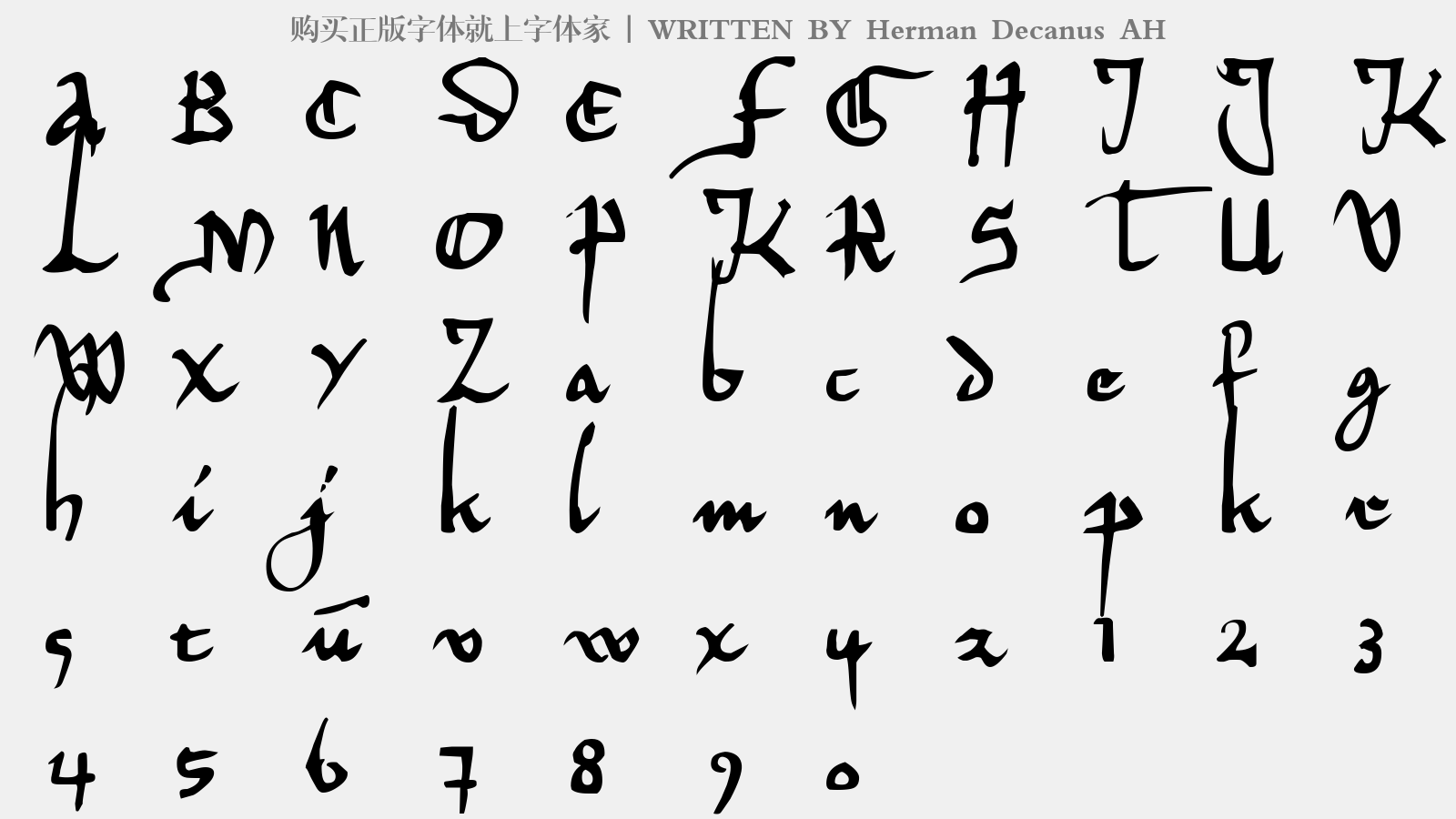 Herman Decanus AH免费字体下载 - 英文字体免费下载尽在字体家