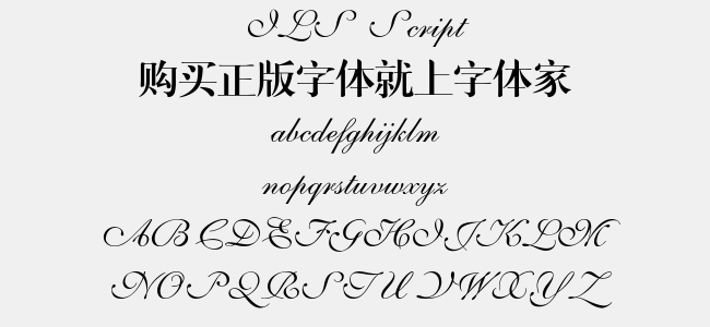 ILS Script免费字体下载 - 英文字体免费下载尽在字体家