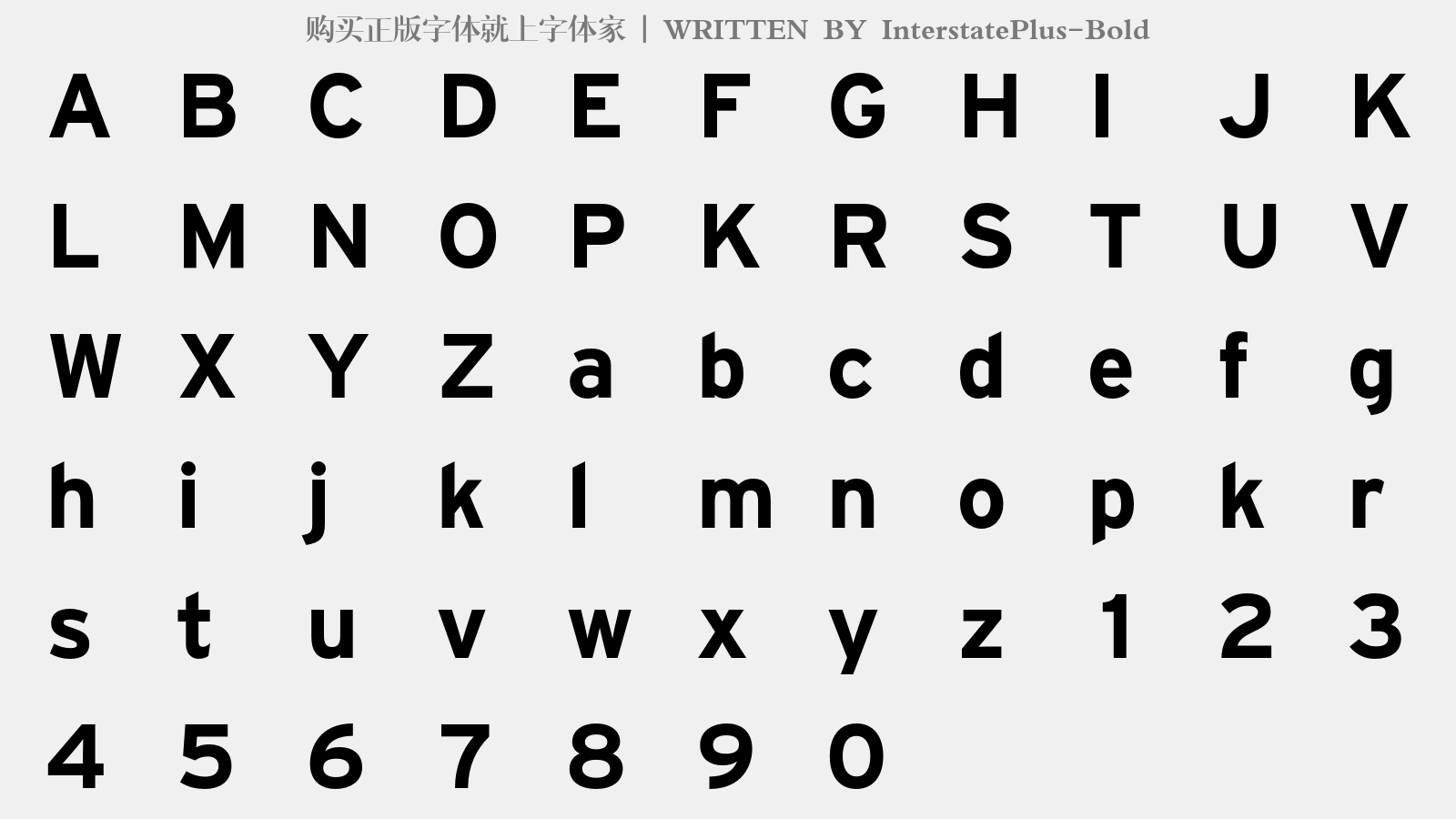 InterstatePlus-Bold免费字体下载 - 英文字体免费下载尽在字体家