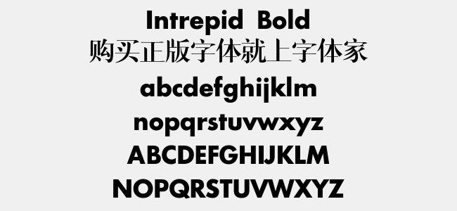Intrepid Bold免费字体下载 - 英文字体免费下载尽在字体家