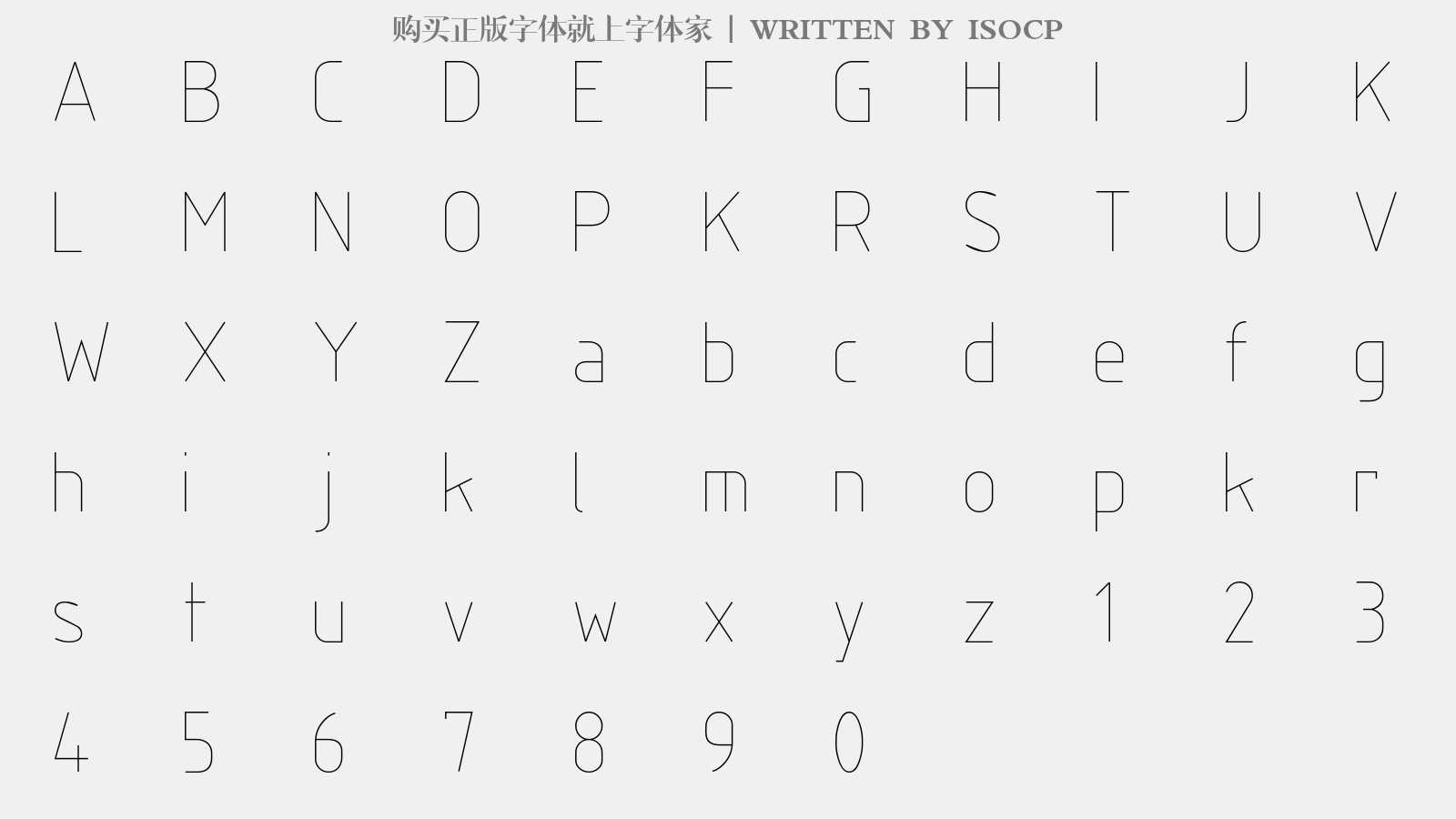 ISOCP免费字体下载 - 英文字体免费下载尽在字体家