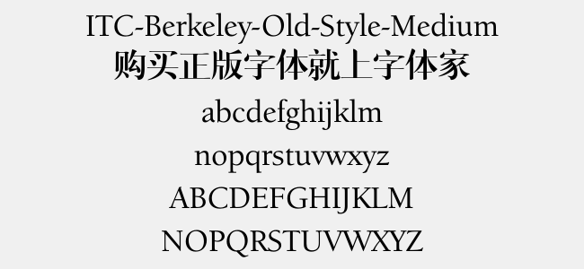 ITC-Berkeley-Old-Style-Medium免费字体下载 - 英文字体免费下载尽在字体家