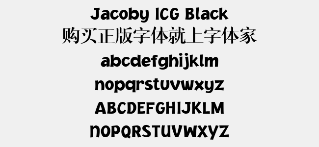 Jacoby ICG Black免费字体下载 - 英文字体免费下载尽在字体家