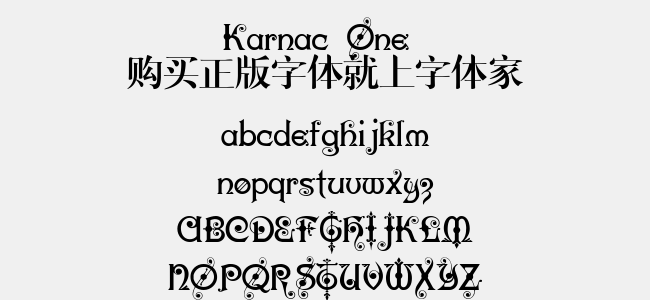 Karnac One免费字体下载 - 英文字体免费下载尽在字体家
