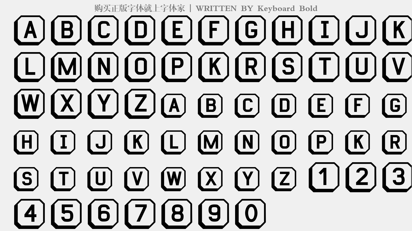 Keyboard Bold免费字体下载 - 英文字体免费下载尽在字体家