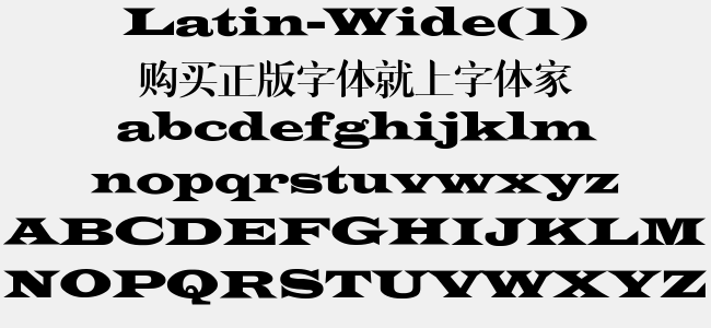 Latin-Wide(1)免费字体下载 - 英文字体免费下载尽在字体家