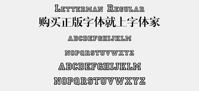 Letterman Regular免费字体下载 - 英文字体免费下载尽在字体家
