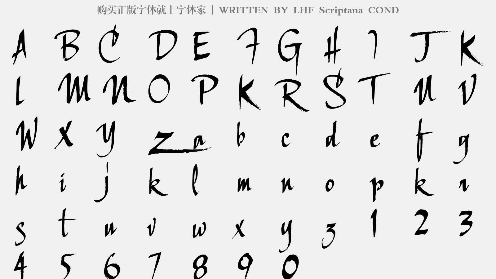 LHF Scriptana COND免费字体下载 - 英文字体免费下载尽在字体家